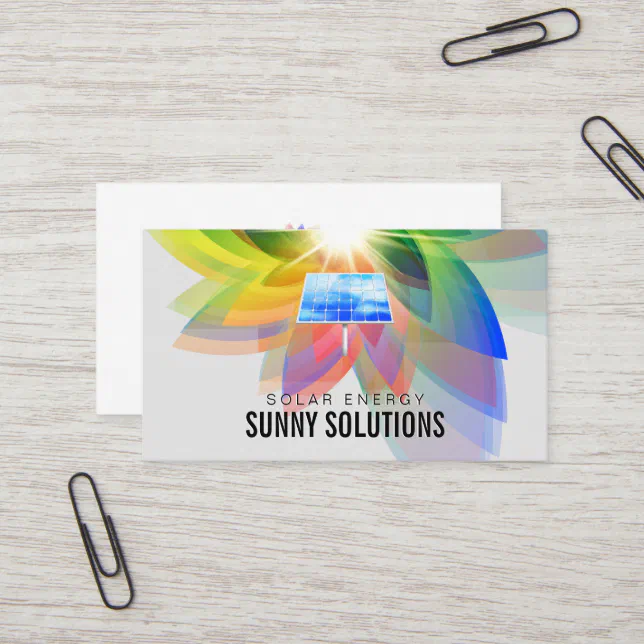 Energy | Solar Panels | Digital Flower Business Card | Zazzle