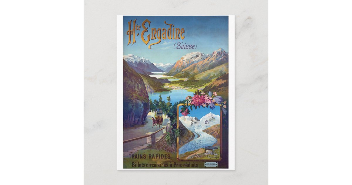 Engadine, Summer Landscape, Switzerland Postcard | Zazzle
