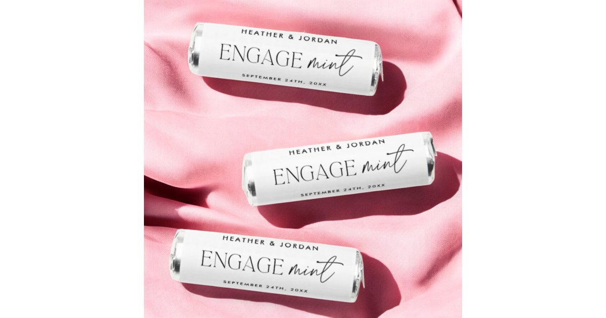 Engage Mint Engagement Party Favors Mints | Zazzle