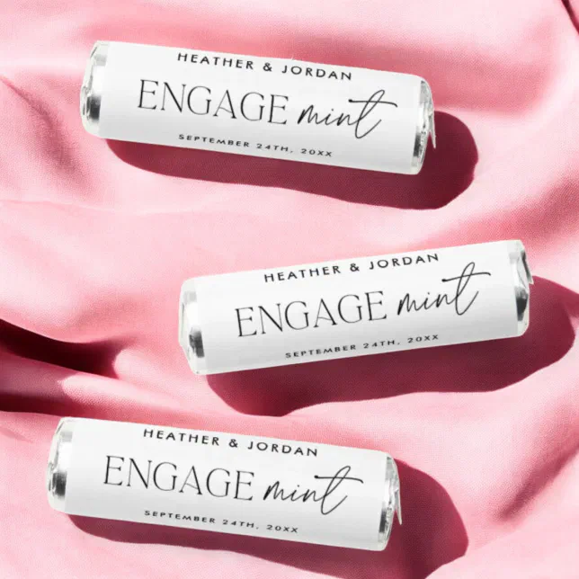 Engage Mint Engagement Party Favors Mints | Zazzle