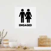 Engaged Couple Poster | Zazzle