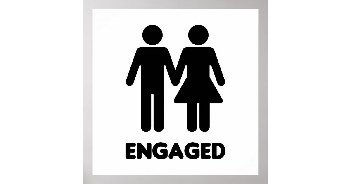 Engaged Couple Poster | Zazzle