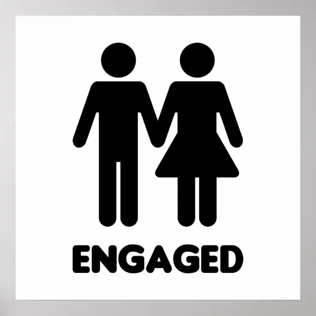 Engaged Couple Poster | Zazzle