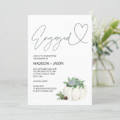 Engaged Fall Thanksgiving Engagement Party Invitation | Zazzle