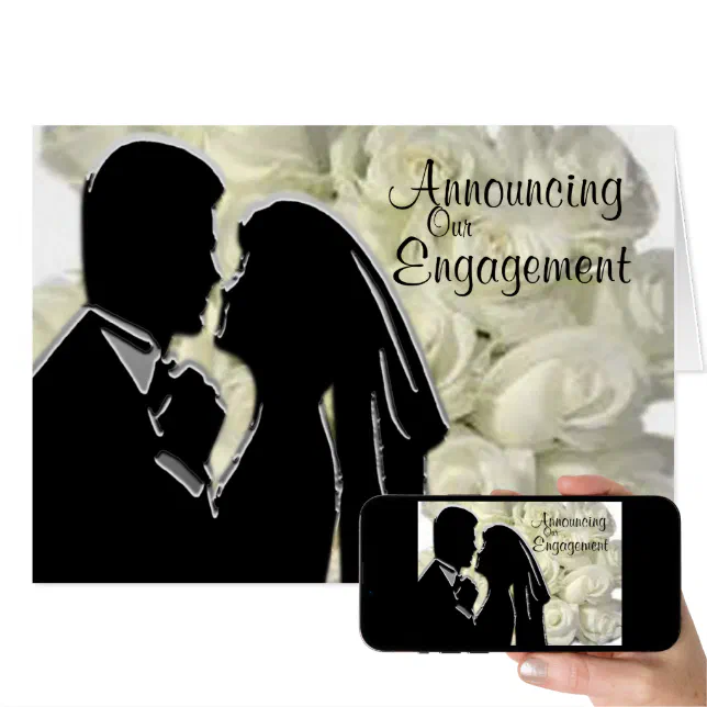 Engagement Announcement Card Template | Zazzle