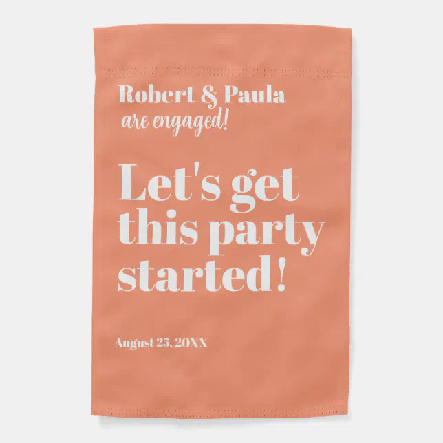 Engagement Celebration Outdoor Flag | Zazzle