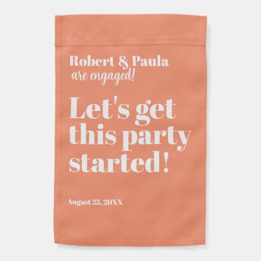 Engagement Celebration Outdoor Flag | Zazzle