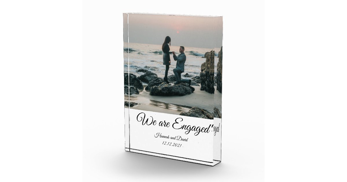 Engagement Couple's Photo and Name | Zazzle