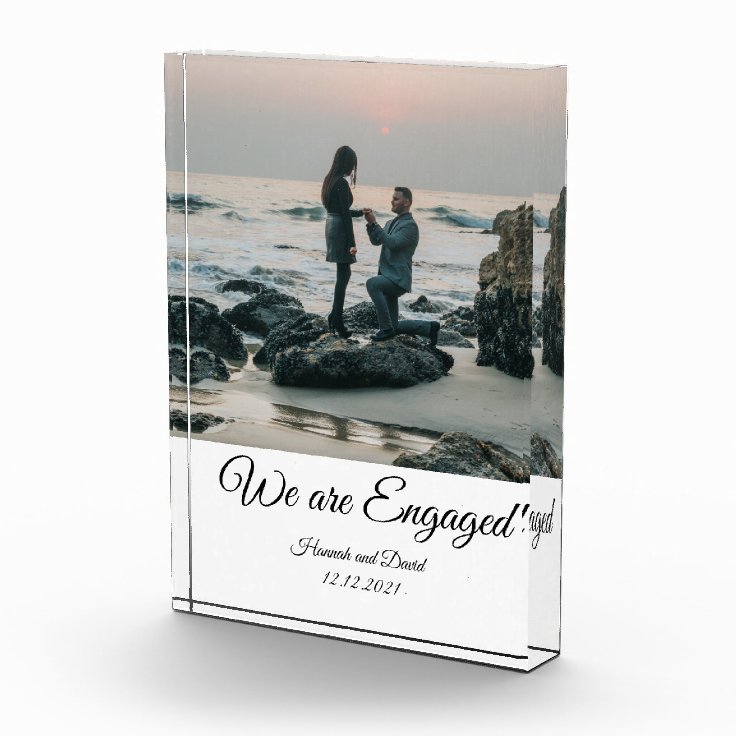 Engagement Couple's Photo and Name | Zazzle