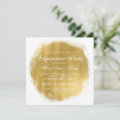 Engagement Party Gold Paint Look Invitation | Zazzle