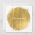 Engagement Party Gold Paint Look Invitation | Zazzle