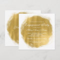 Engagement Party Gold Paint Look Invitation | Zazzle
