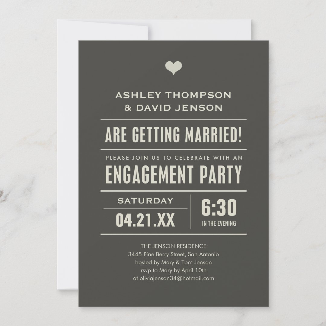 Engagement Party Invitations | Zazzle