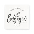 Engaged Engagement Ring Party Napkins | Zazzle
