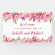 Engagement Party Welcome Pink Rose Berry Floral Banner | Zazzle