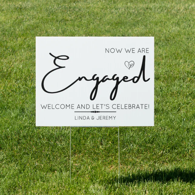 Engagement party welcome sign | Zazzle