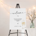 Engagement Party Welcome Sign | Modern Minimalist | Zazzle