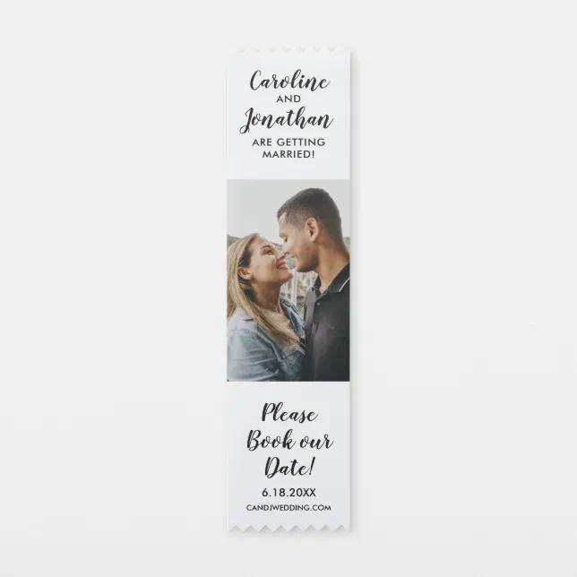 Engagement Photo Fun Unique Save the Date Bookmark | Zazzle