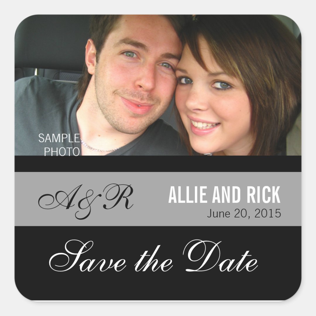 Engagement Photo Save the Stickers | Zazzle