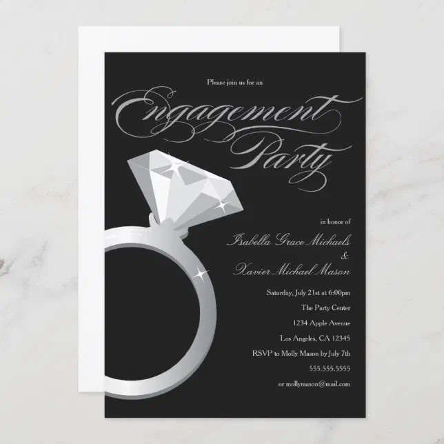 Engagement Ring | Engagement Party Invitation | Zazzle