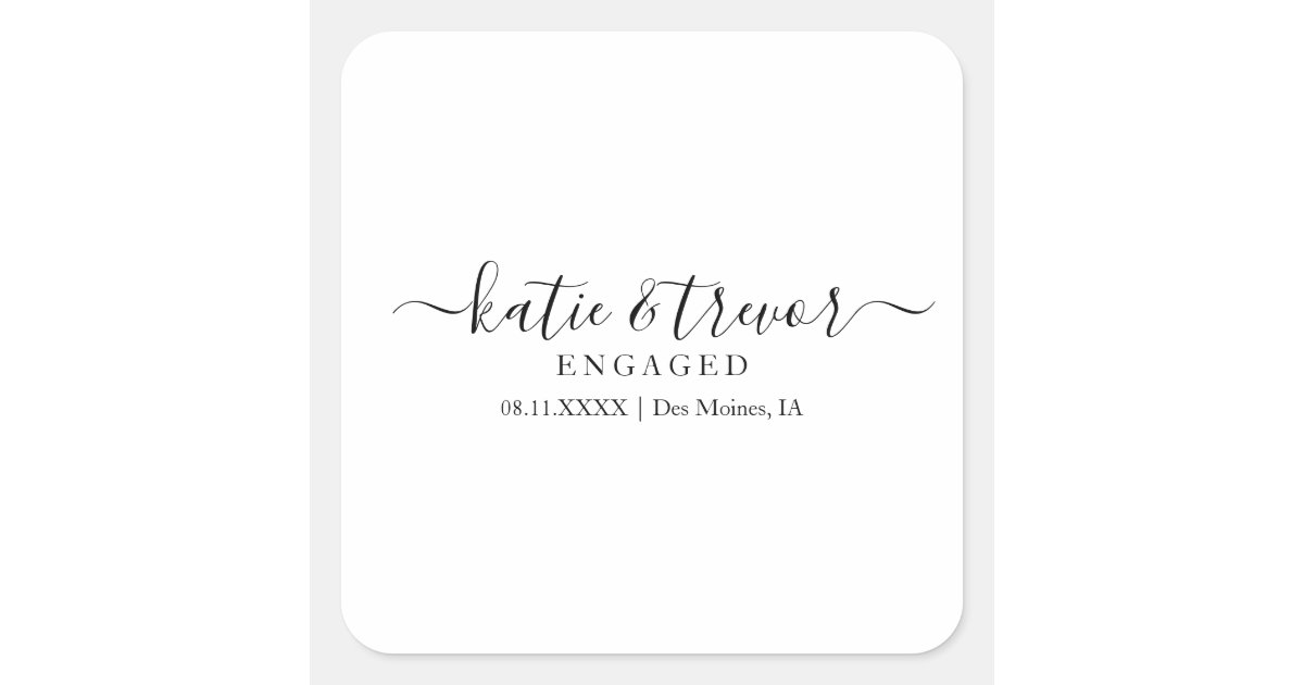 Engagement Sticker | Zazzle