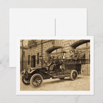 Engine No. 34 Vintage Fire Company Postcard | Zazzle