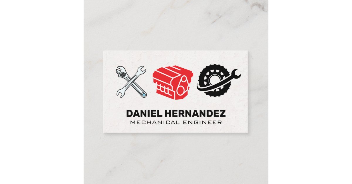 Engine | Wrenches | Auto Mechanic Services Business Card | Zazzle