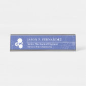 Engineer Blueprint Style Custom Desk Name Plate | Zazzle