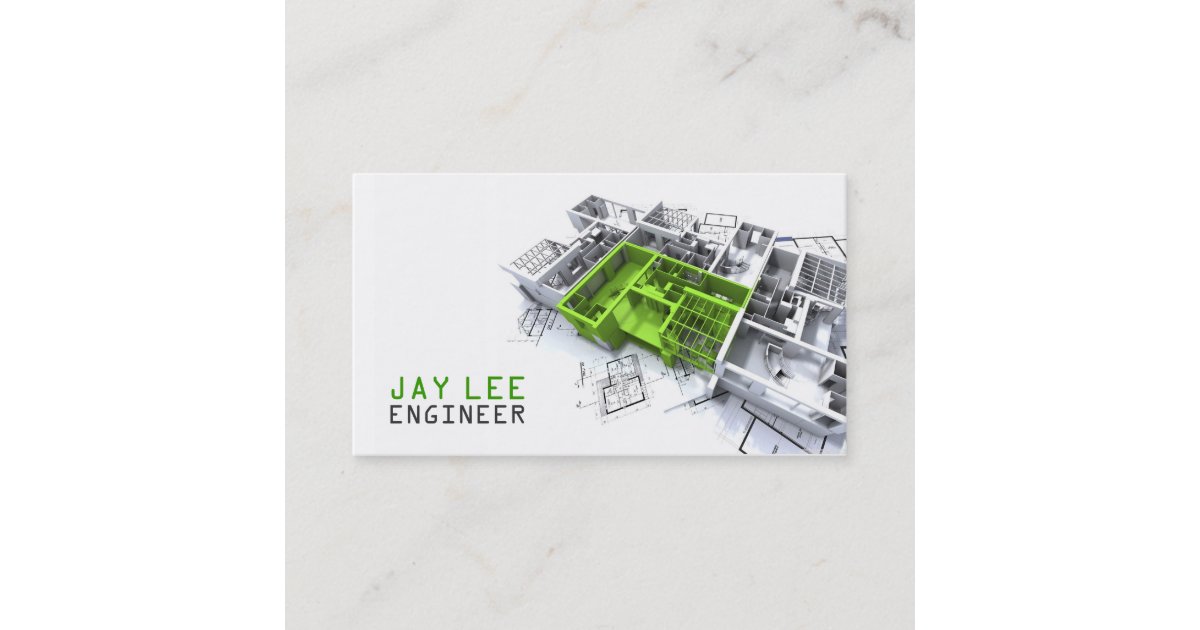Engineer, Engineering, Architect, Builder Business Card | Zazzle