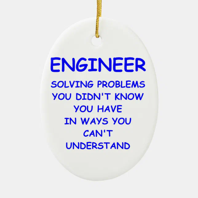 engineer engineering ceramic ornament | Zazzle