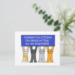 Engineer Graduate Congratulations Announcement Postcard | Zazzle