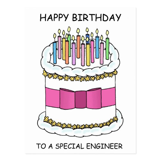 Engineer Happy Birthday Postcard | Zazzle.com