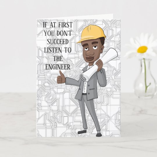 Engineer or Builder Birthday Card | Zazzle.com