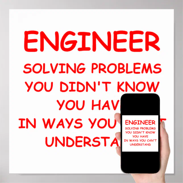 ENGINEER POSTER | Zazzle
