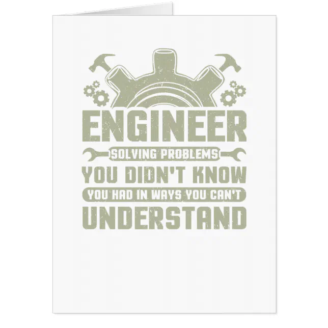 Engineer Problem Solver Engineering Career Card | Zazzle