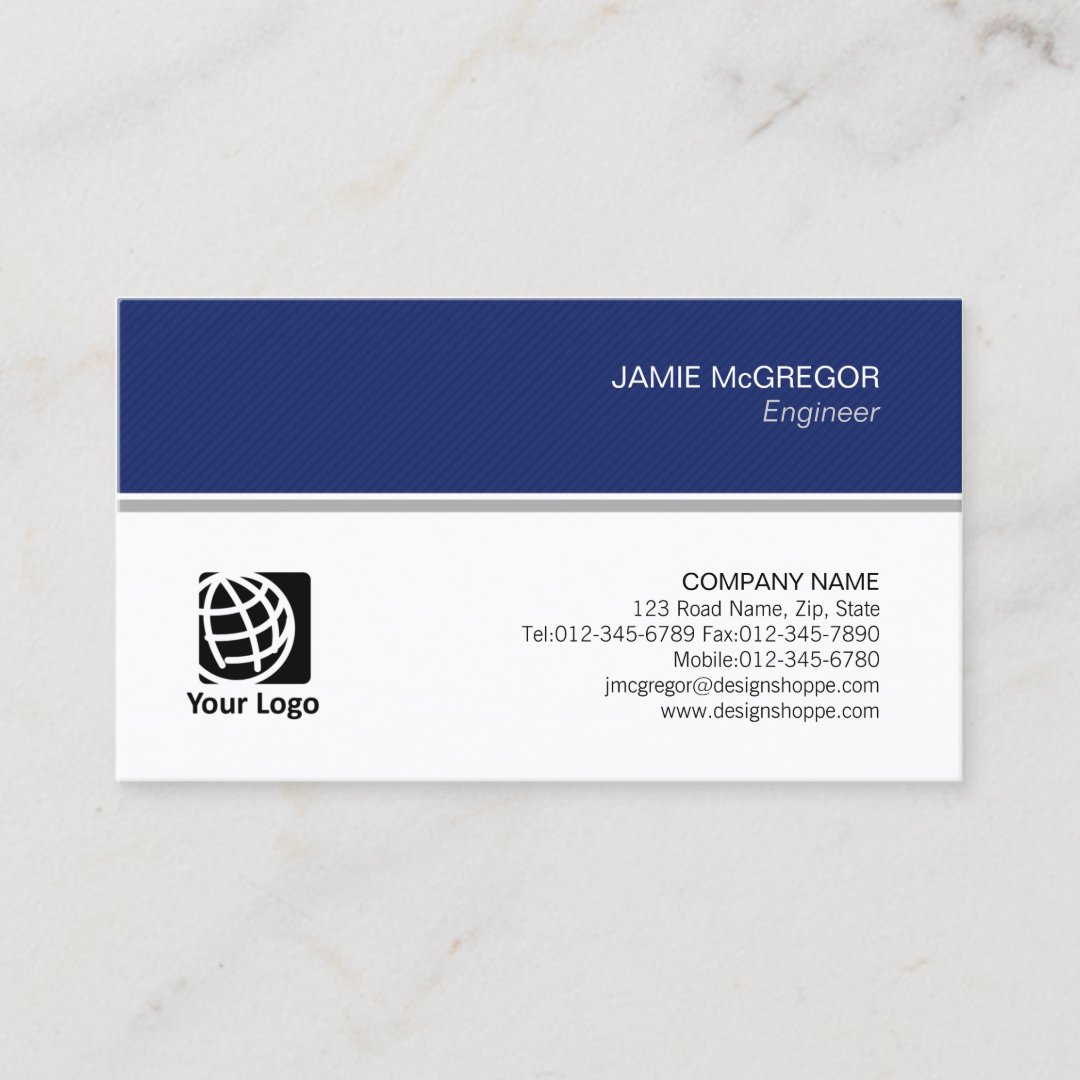 Engineer Technical Simple Minimal Professional Business Card | Zazzle