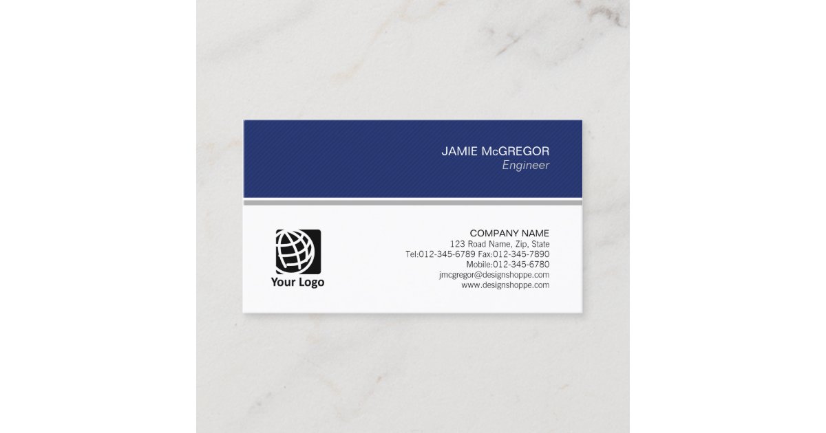 Engineer Technical Simple Minimal Professional Business Card | Zazzle
