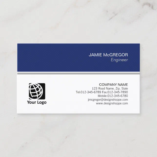 Engineer Technical Simple Minimal Professional Business Card | Zazzle
