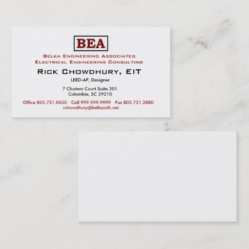 Engineering Business Card | Zazzle