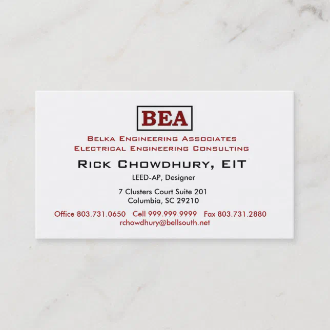 Engineering Business Card | Zazzle