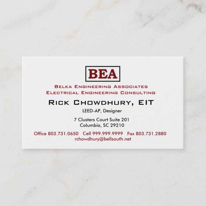 Engineering Business Card | Zazzle.com