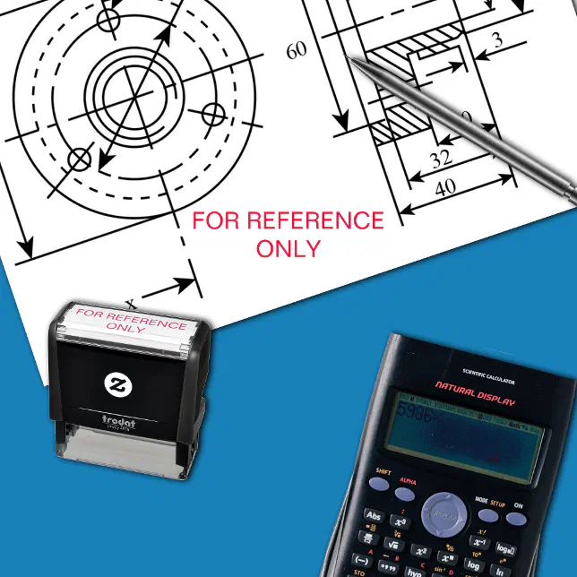 Engineering "FOR REFERENCE ONLY" Drawing Self-inking Stamp | Zazzle