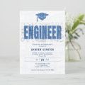 Engineering Graduation Engineer Cap White Party Invitation | Zazzle