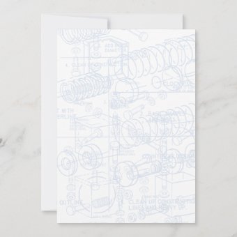 Engineering Graduation Engineer Photo Blue White Invitation | Zazzle