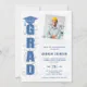 Engineering Graduation Engineer Photo Blue White Invitation | Zazzle