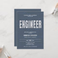 Engineering Graduation Engineer Steel White Party Invitation | Zazzle