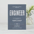 Engineering Graduation Engineer Steel White Party Invitation | Zazzle