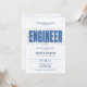 Engineering Graduation Engineer White Draft Party Invitation | Zazzle
