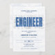 Engineering Graduation Engineer White Draft Party Invitation | Zazzle
