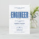 Engineering Graduation Engineer White Draft Party Invitation | Zazzle